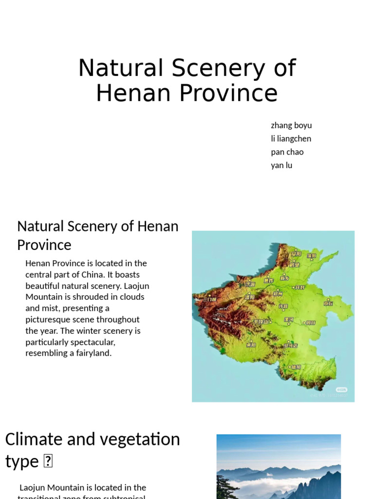 Natural Scenery of Henan Province | PDF