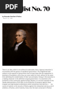 Federalist 70 Summary | PDF