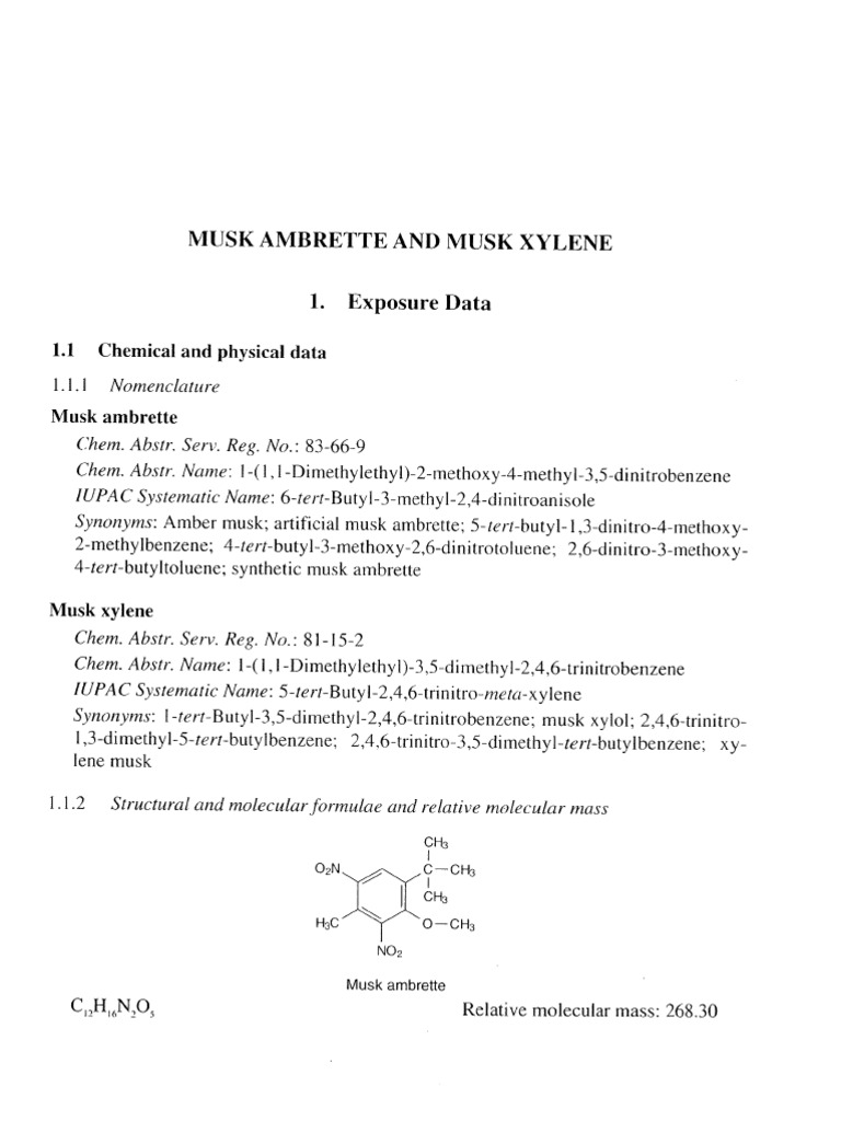 Musk Ambrette | Download Free PDF | Perfume | Gas Chromatography
