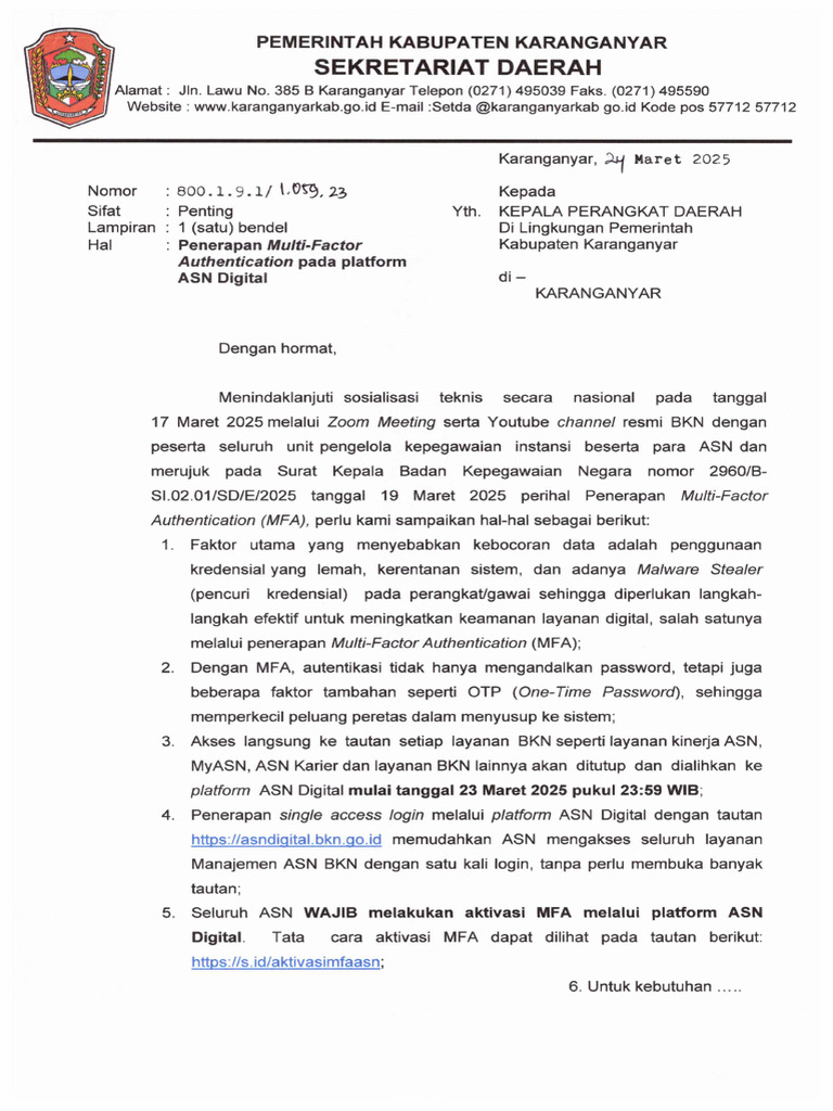 Penerapan Multi Factor Authentication Pada Platform ASN Digital Sign ...