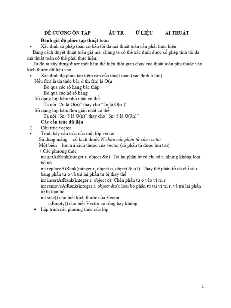 Decuong CTDLGT | PDF