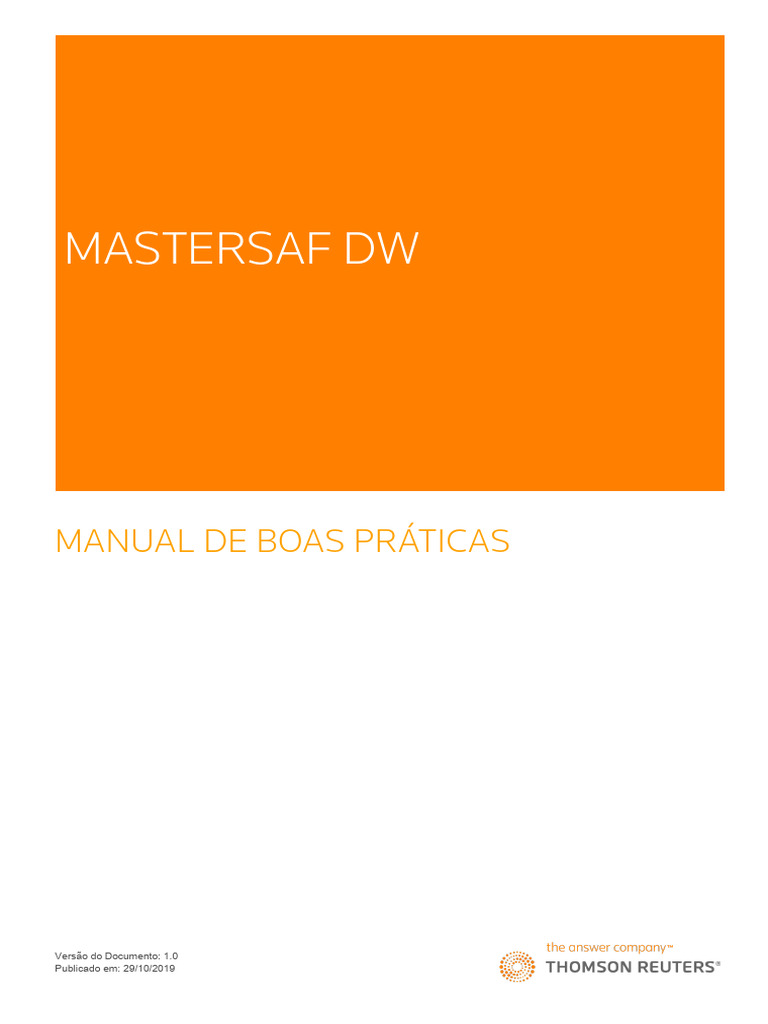 Mastersaf DW Manual Boas Praticas | PDF | Tecnologia da Informação ...