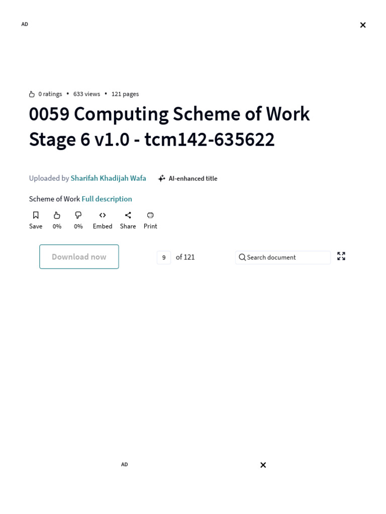 Computing Scheme of Work Stage 6 | PDF | Scribd