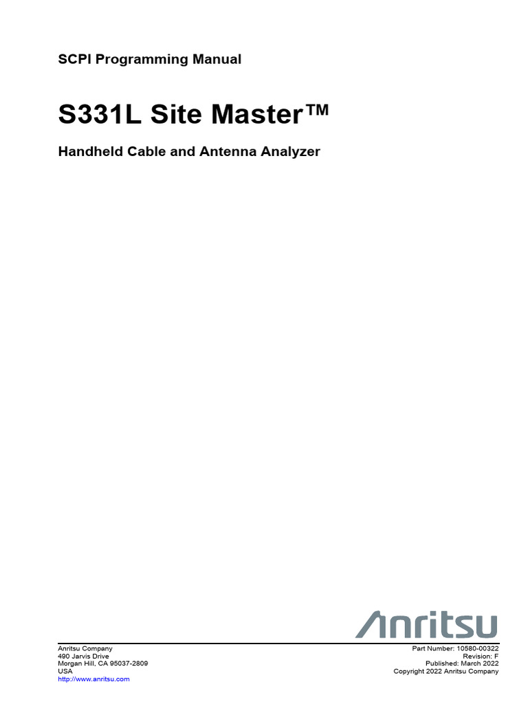 S331L - SCPI Programming Manual | PDF | Computer Network | Usb