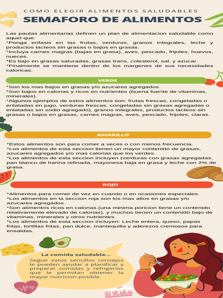 Guía de Semáforo de Alimentos Saludables | PDF
