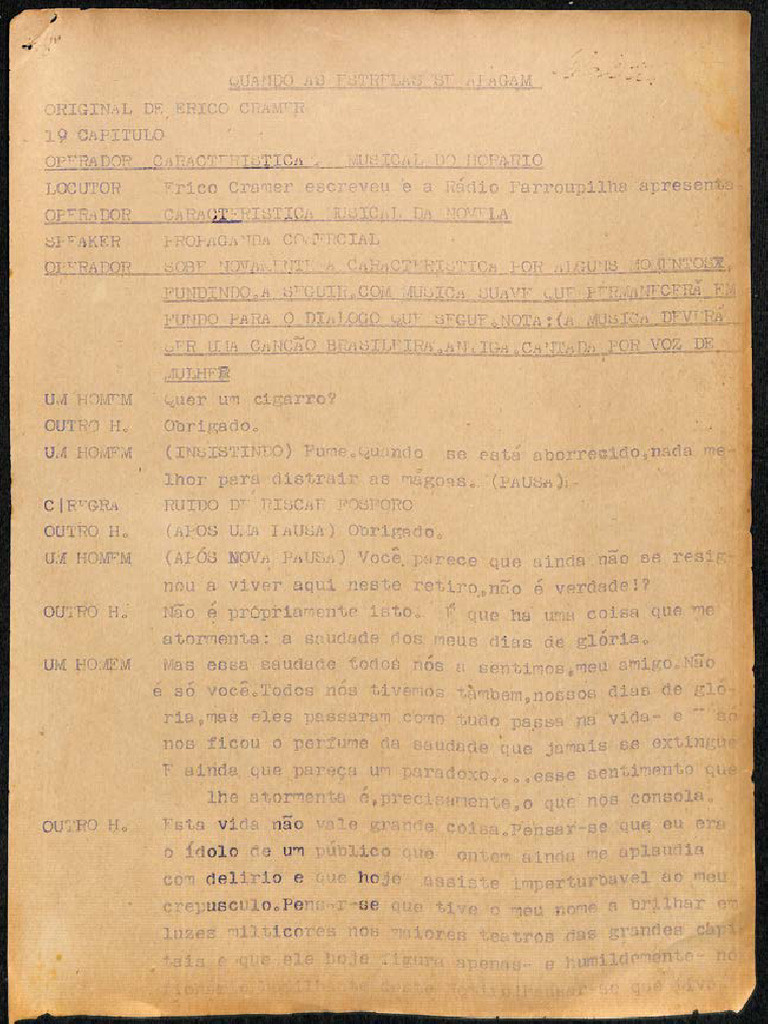 Mcom 6 x Quando as Estrelas Se Apagam | PDF