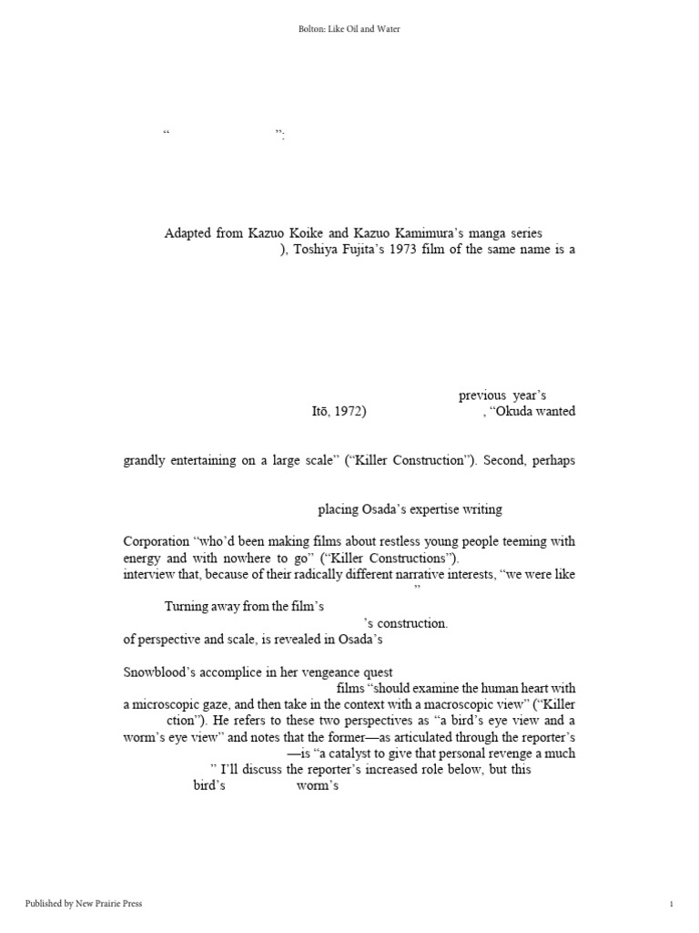 Like Oil and Water - Adaptation As Textuality, Intertextuality, and ...