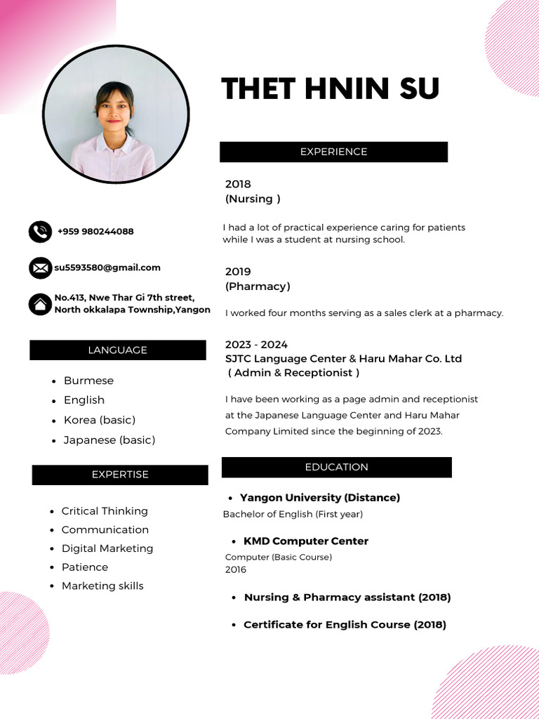 Thet Hnin Su Resume | PDF