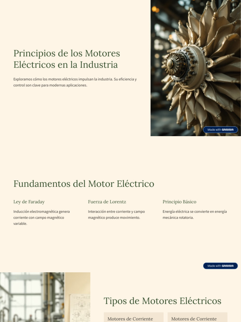 Principios de Los Motores Electricos en La Industria | PDF | Motor eléctrico | Ingenieria Eléctrica