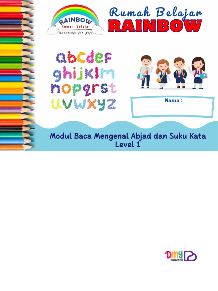 LEVEL 1 - MODUL BACA (Mengenal Abjad Dan Suku Kata) (60 Hal) | PDF