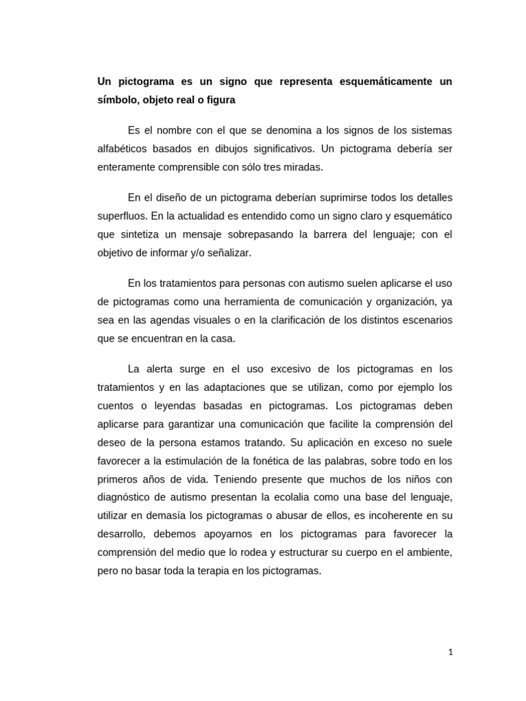PIGTOGRAMA | PDF | Autismo | Comunicación