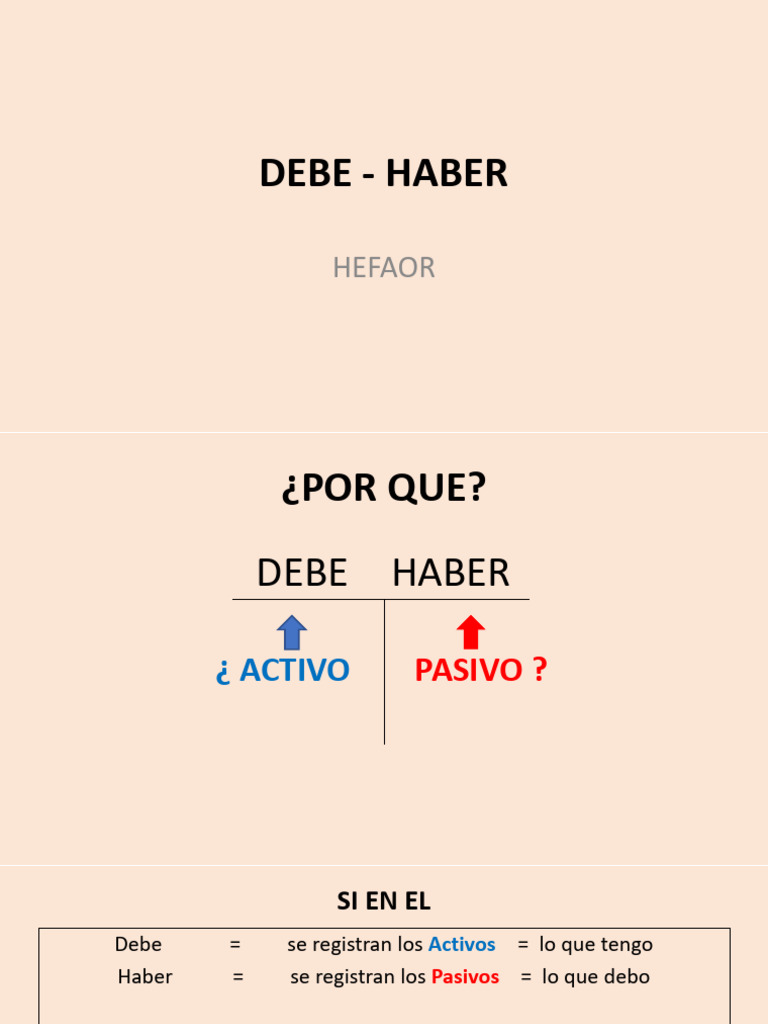 Debe y Haber en Contabilidad | PDF