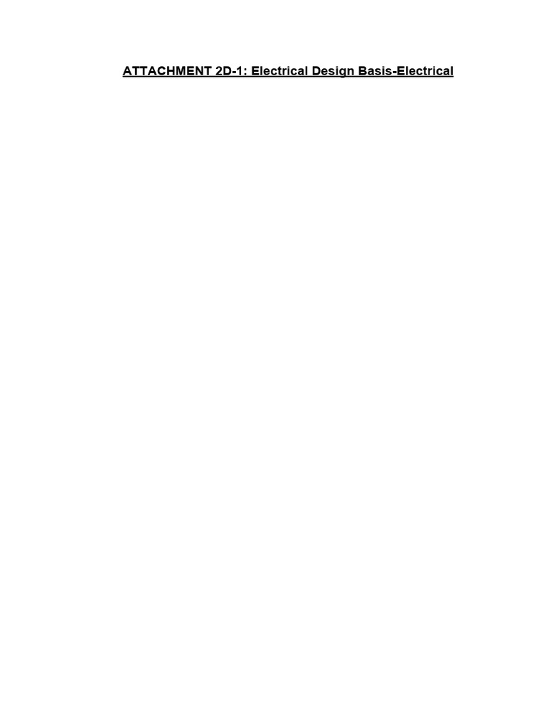 Att 2D-1 - Electrical Design Basis | PDF | Capacitor | Electricity
