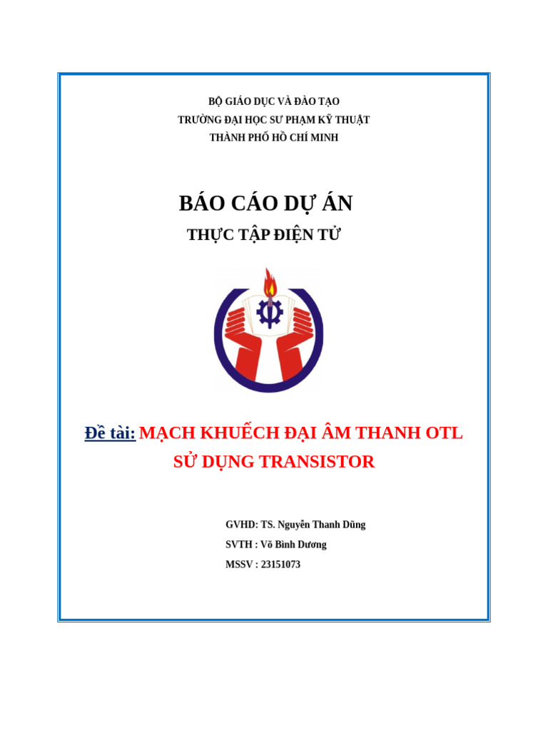 Báo Cáo Project TTĐTCB | PDF