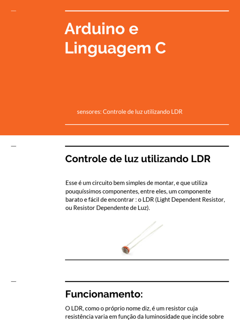 Aula 24-11-2017 -Arduino e Linguagem C | PDF