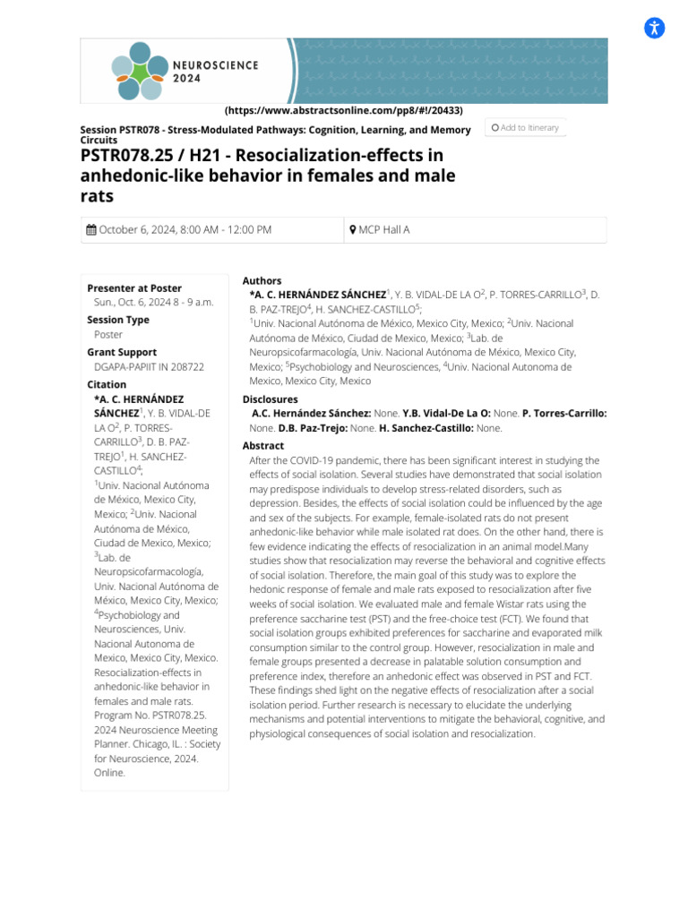 Resocialization-Effects in Anhedonic-Like Behavior in Females and Male ...