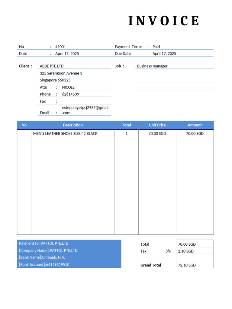 新加坡发票改 | PDF