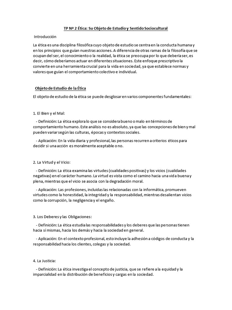 TP Nª 2 Ética | PDF | Sociedad | Justicia