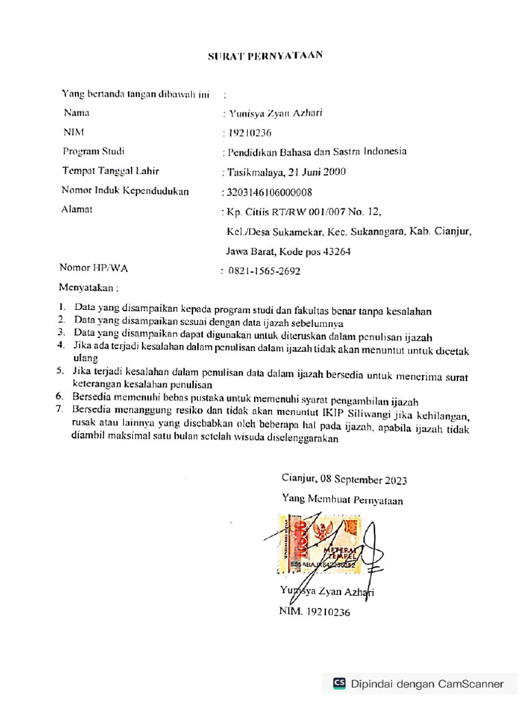 Yunisya Zyan A | PDF