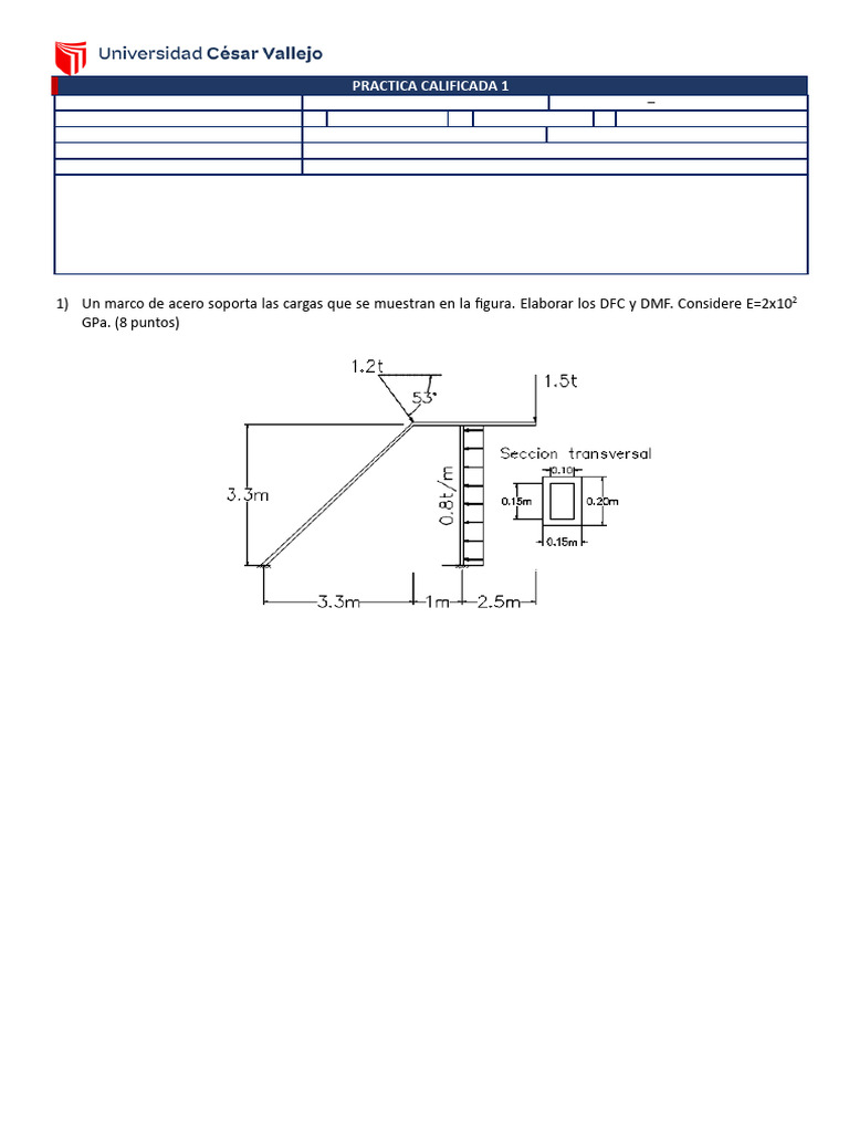 Practica Calificada 2 Analisis Estructural II A1 | PDF