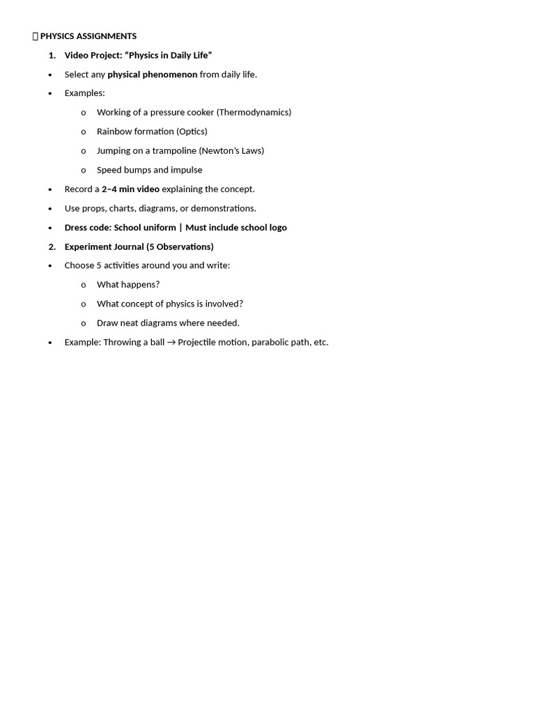 Class 11 Homework | PDF