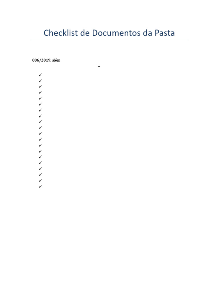 Checklist de Documentos para Psicólogos | PDF