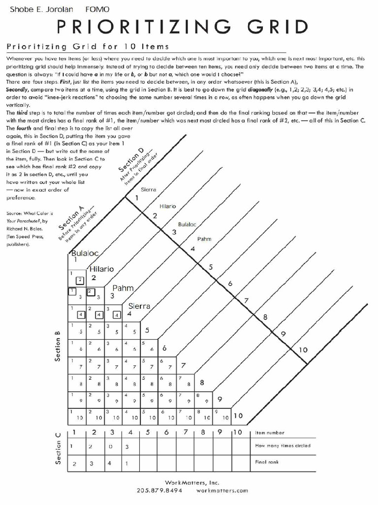 Fomo-Prioritizing Grid | PDF