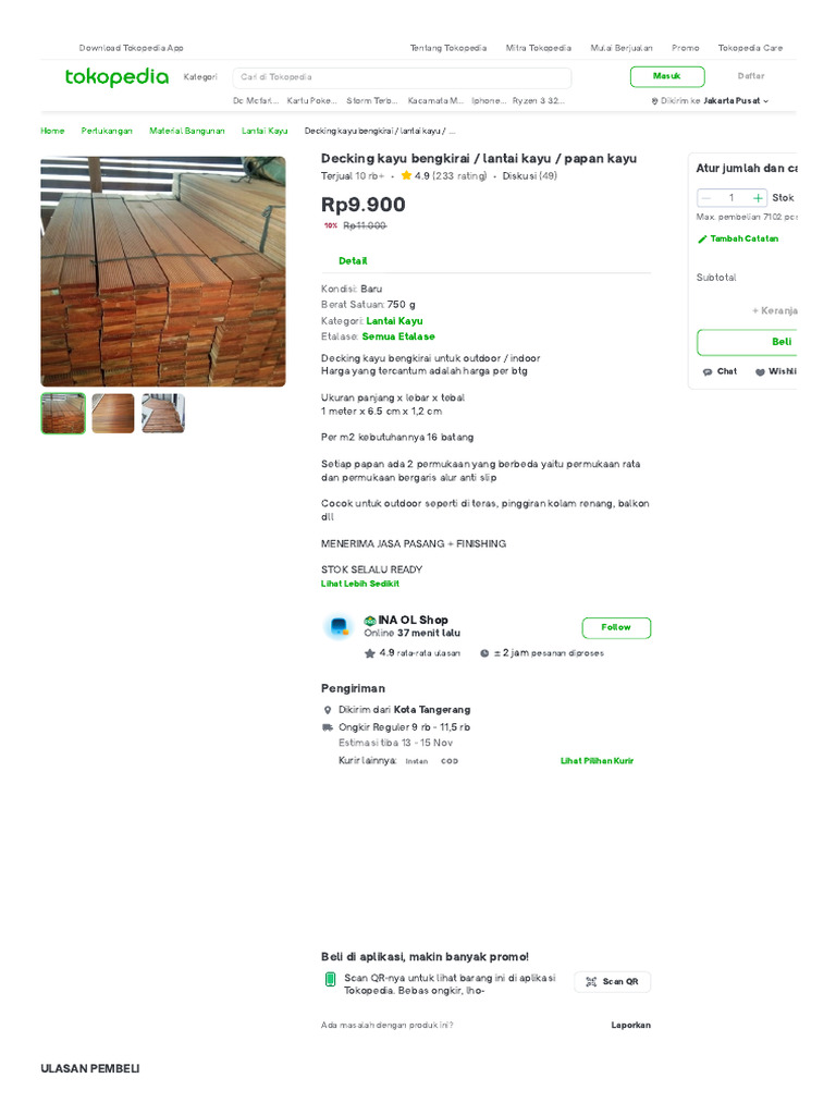 Decking Kayu Bengkirai untuk Outdoor | PDF