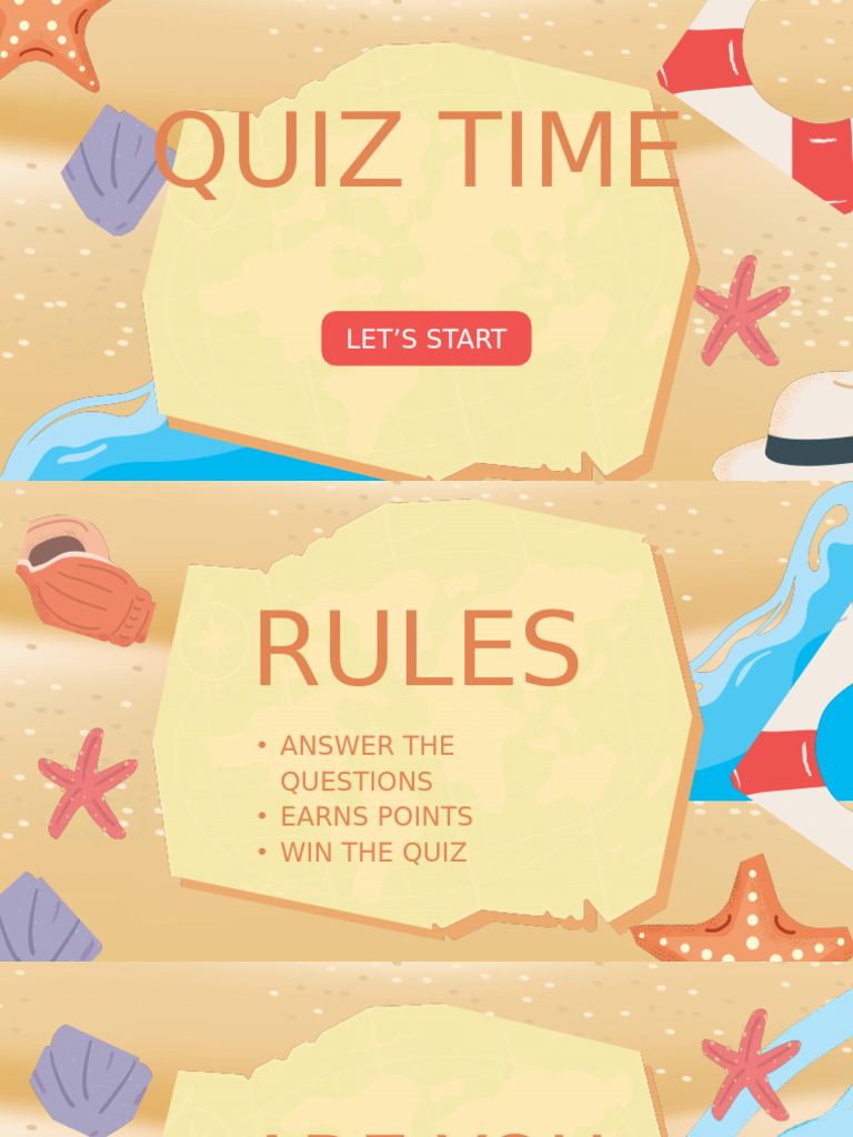 Yellow and Orange Playful Game Quiz Time Presentation | PDF