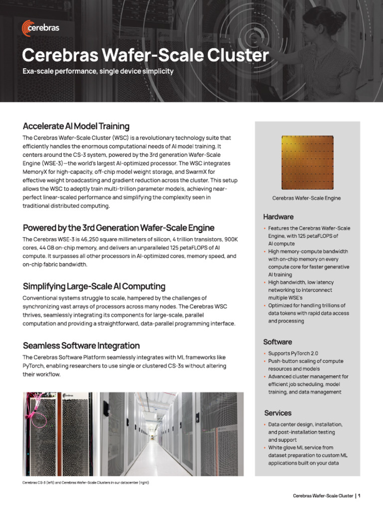 Cerebras Wafer Scale Cluster Datasheet - Final | PDF | Computer Cluster ...