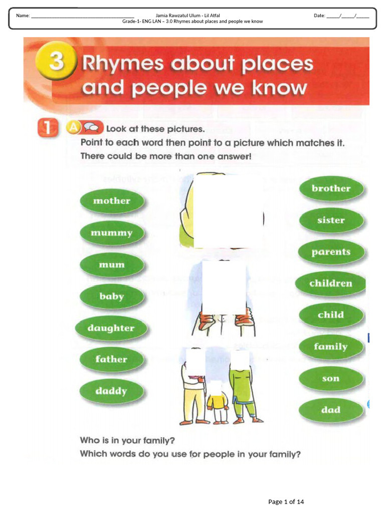 3.0 Rhymes About Places and People We Know | PDF