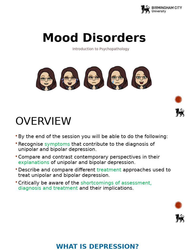 Mood Disorders Lecture 2021 | PDF | Mania | Bipolar Disorder