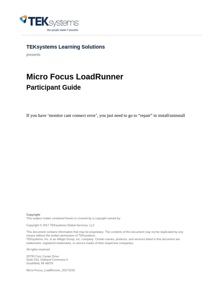 Micro-Focus-LoadRunner PG 20171018 | PDF | Internet Of Things ...