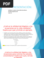 Utilidad Del Algebra Presentacion Universitaria Ampliada | PDF | Álgebra | Ecuaciones