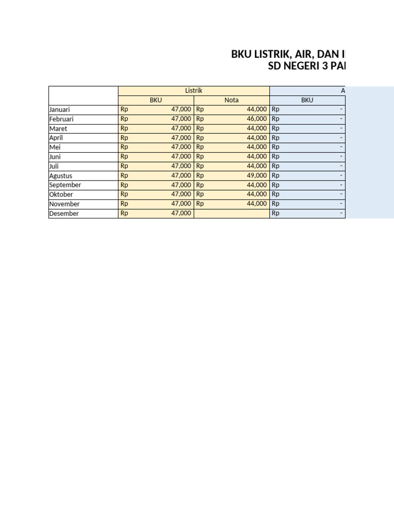 BKU Dan Nota Jasa | PDF