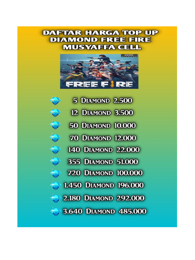 Daftar Harga Diamond FF | PDF
