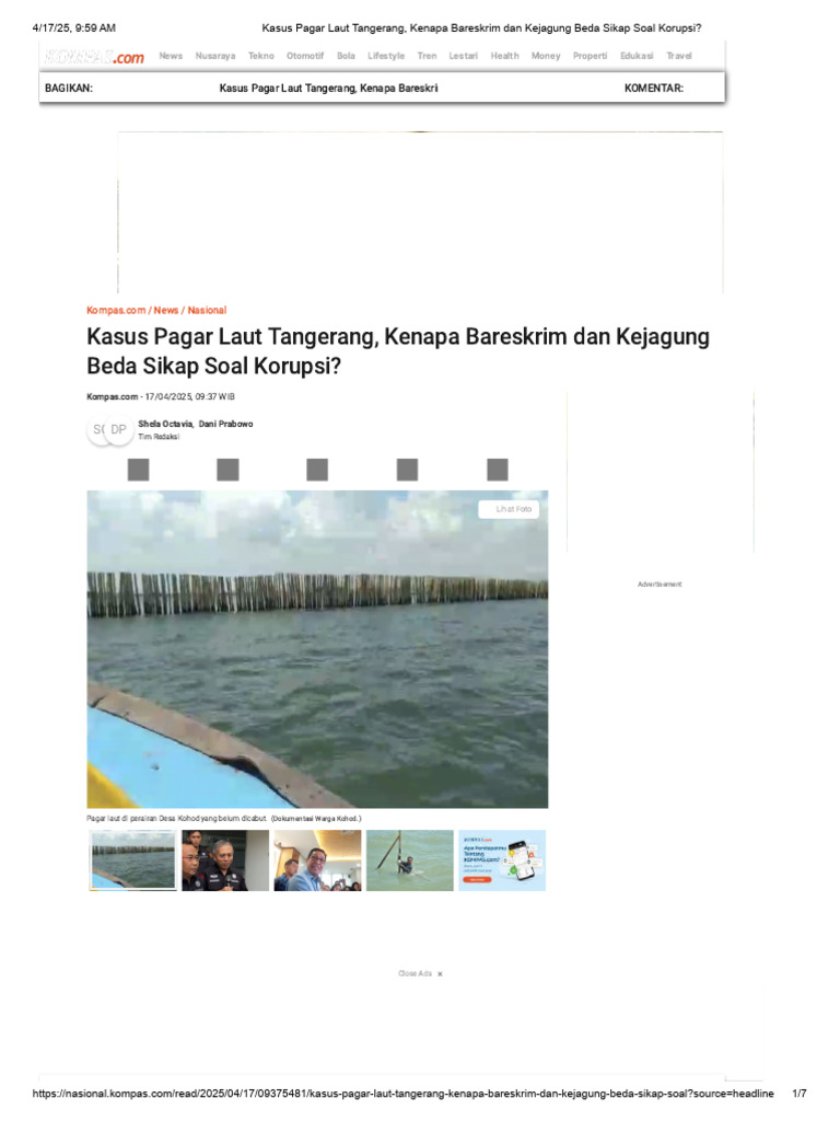 Kasus Pagar Laut Tangerang, Kenapa Bareskrim dan Kejagung Beda Sikap Soal Korupsi_ | PDF