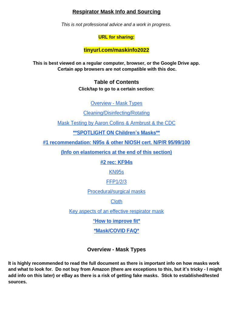 Sourcing Effective Respirator Masks | PDF | Personal Protective Equipment