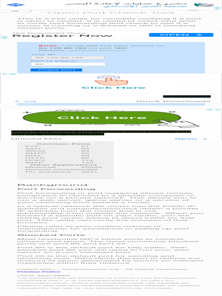 Open Port Check Tool -- Verify Port Forwarding on Your Router | PDF ...