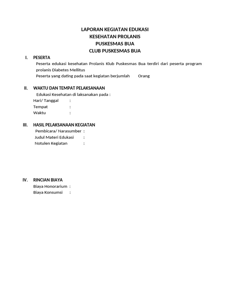 Laporan Kegiatan Edukasi Januari 2025 | PDF