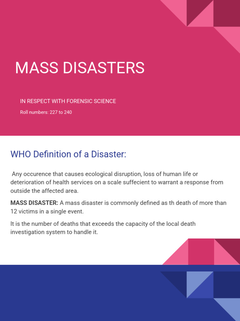 Mass Disaster FM | PDF | Autopsy | Histology