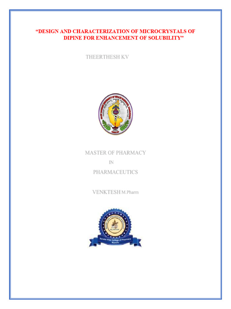 Theerthesh KV (Signed) | PDF | Crystallization | Nucleation