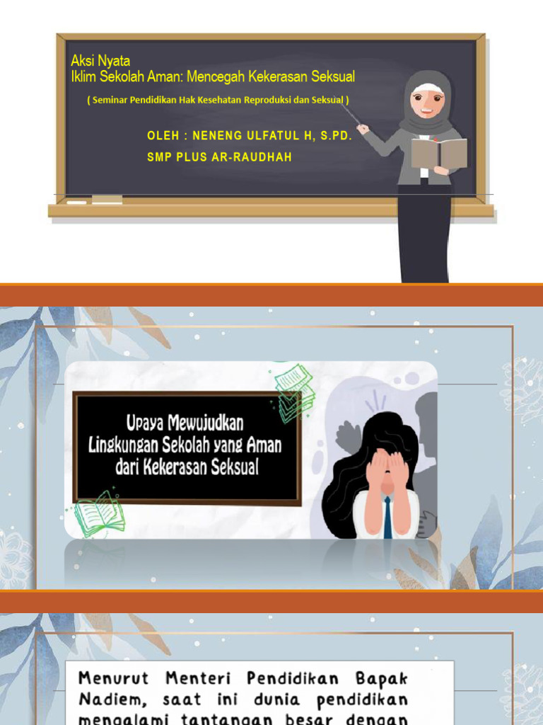 AKSI NYATA - IKLIM SEKOLAH AMAN MENCEGAH KEKERASAN SEKSUAL | PDF