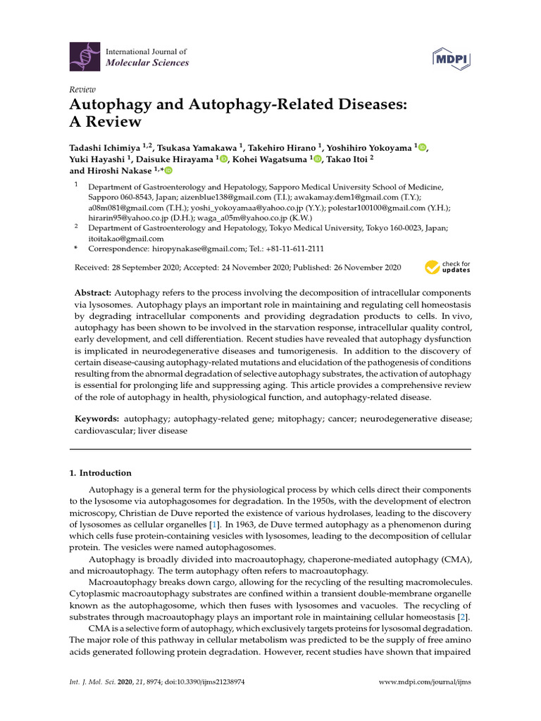 autophagy related disease | PDF | Autophagy | Lysosome