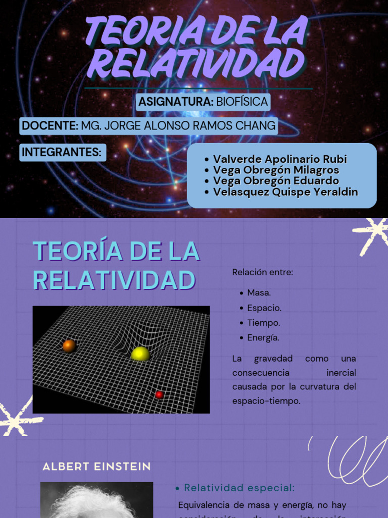 Teoria de La Relatividad | PDF | Relatividad general | Gravedad