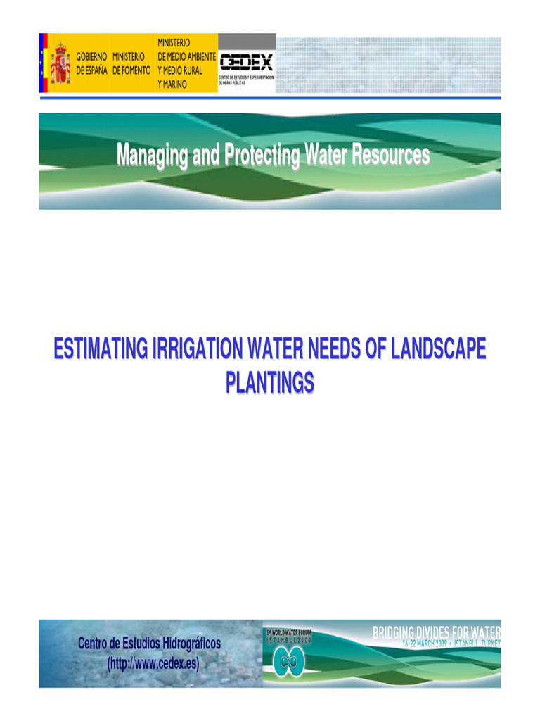 CEDEX IRRIGATION_NEEDS Madrid | PDF | Evapotranspiration | Environment
