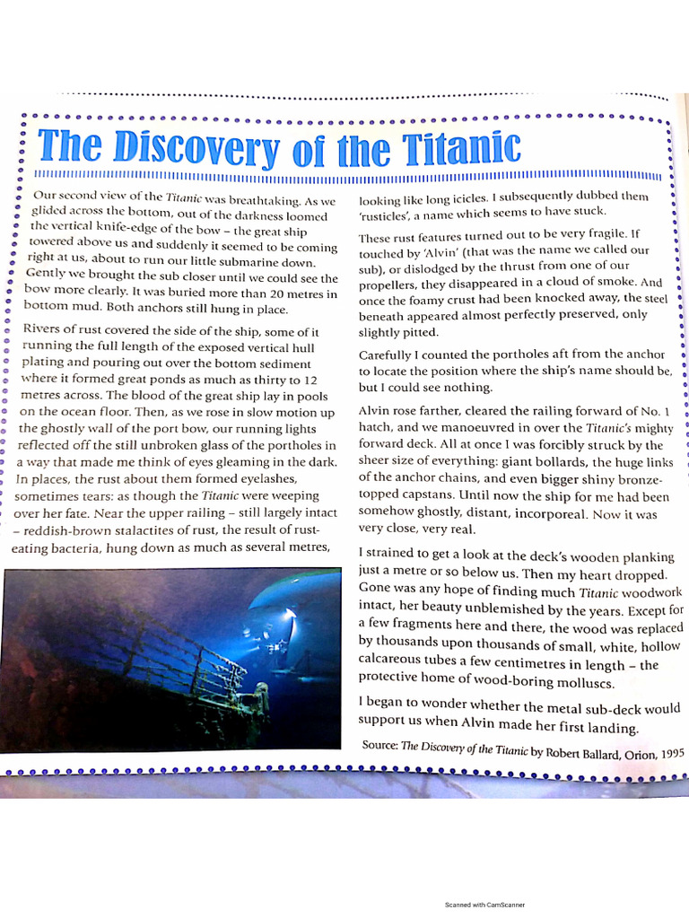 The Discovery of The Titanic | PDF