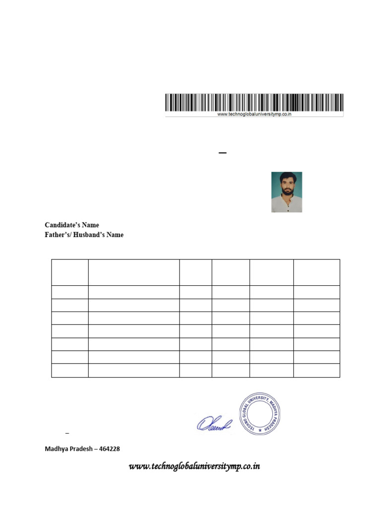 TGU Marksheet 2ND SEM. | PDF