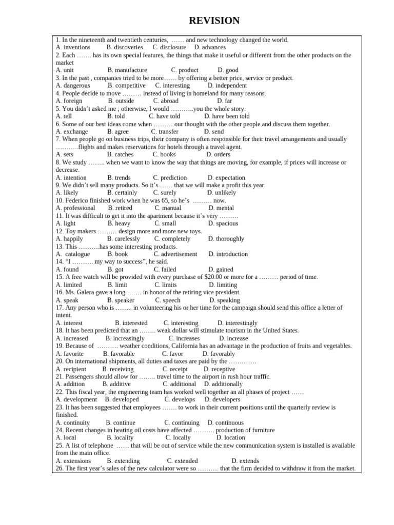 REVISION-Term 2 | PDF