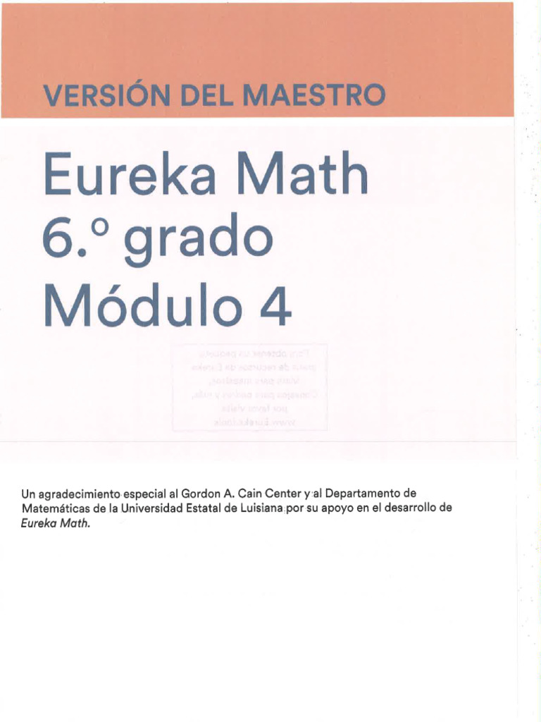 Grade 6 Module 4 Teacher Spanish | PDF